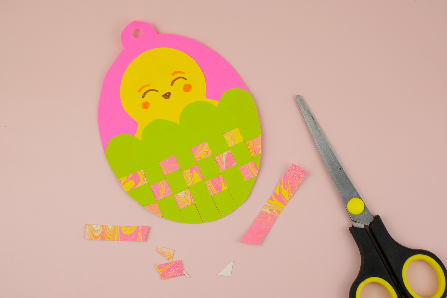 Weaving Hatching Chick Easter Craft for Kids – Craftorama Marbling ...