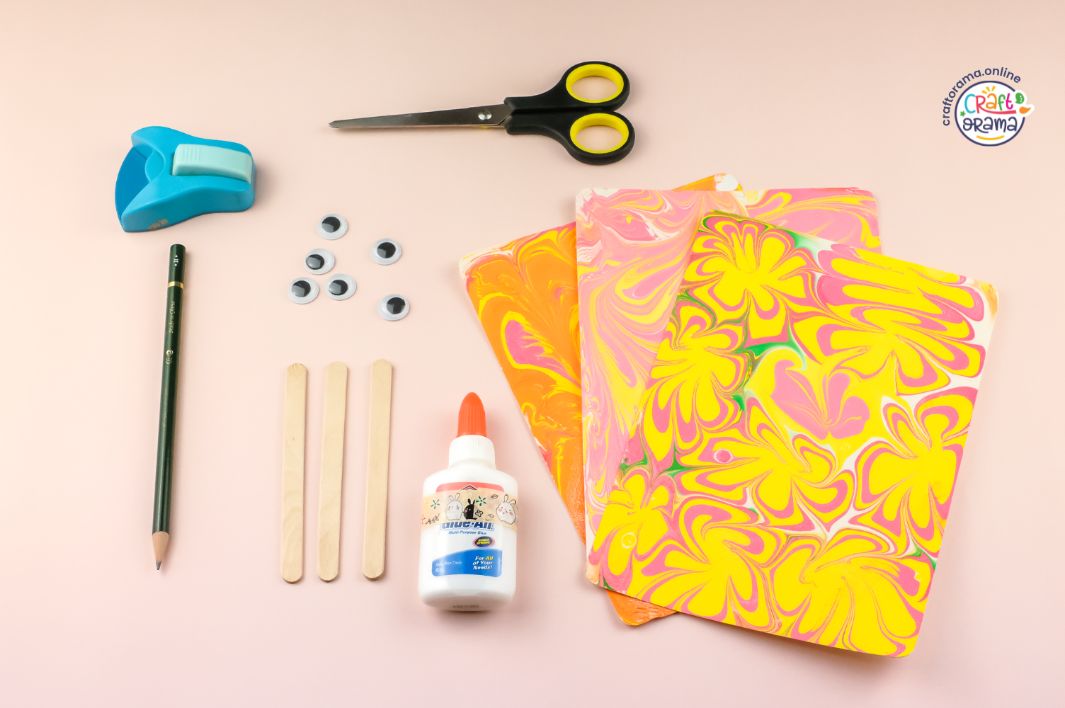 Popsicle Paper Craft Using Marbled Paper – Easy Arts and Crafts ...