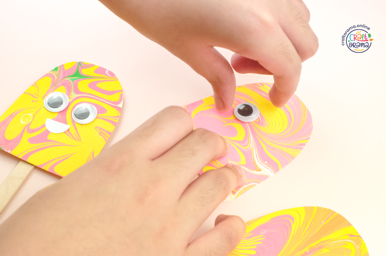 Popsicle Paper Craft Using Marbled Paper – Easy Arts and Crafts ...